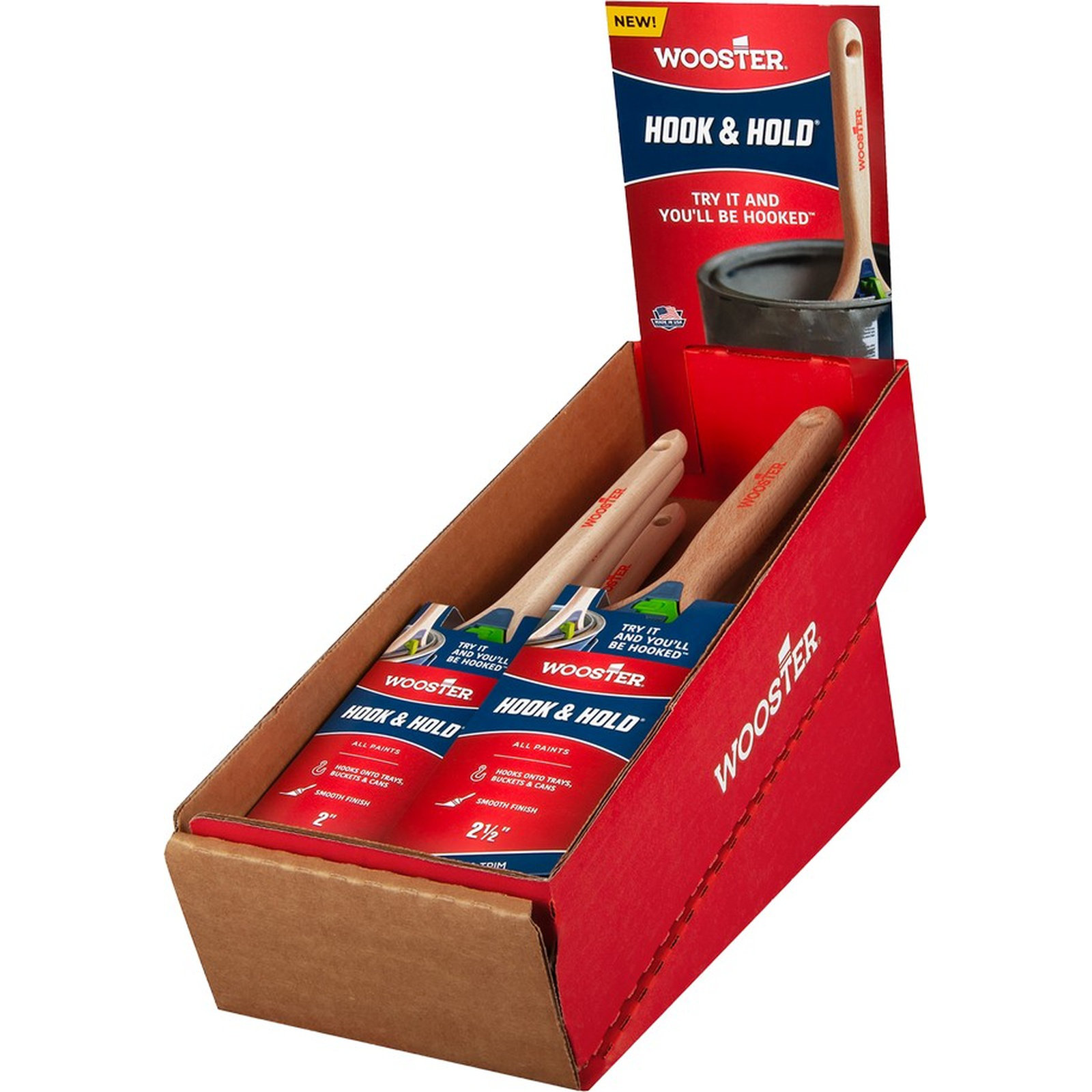 FixtureDisplays Wooster P5300 Hook & Hold Counter Box (3Ea 5300-2" & 5300-3")-1PK | Wayfair